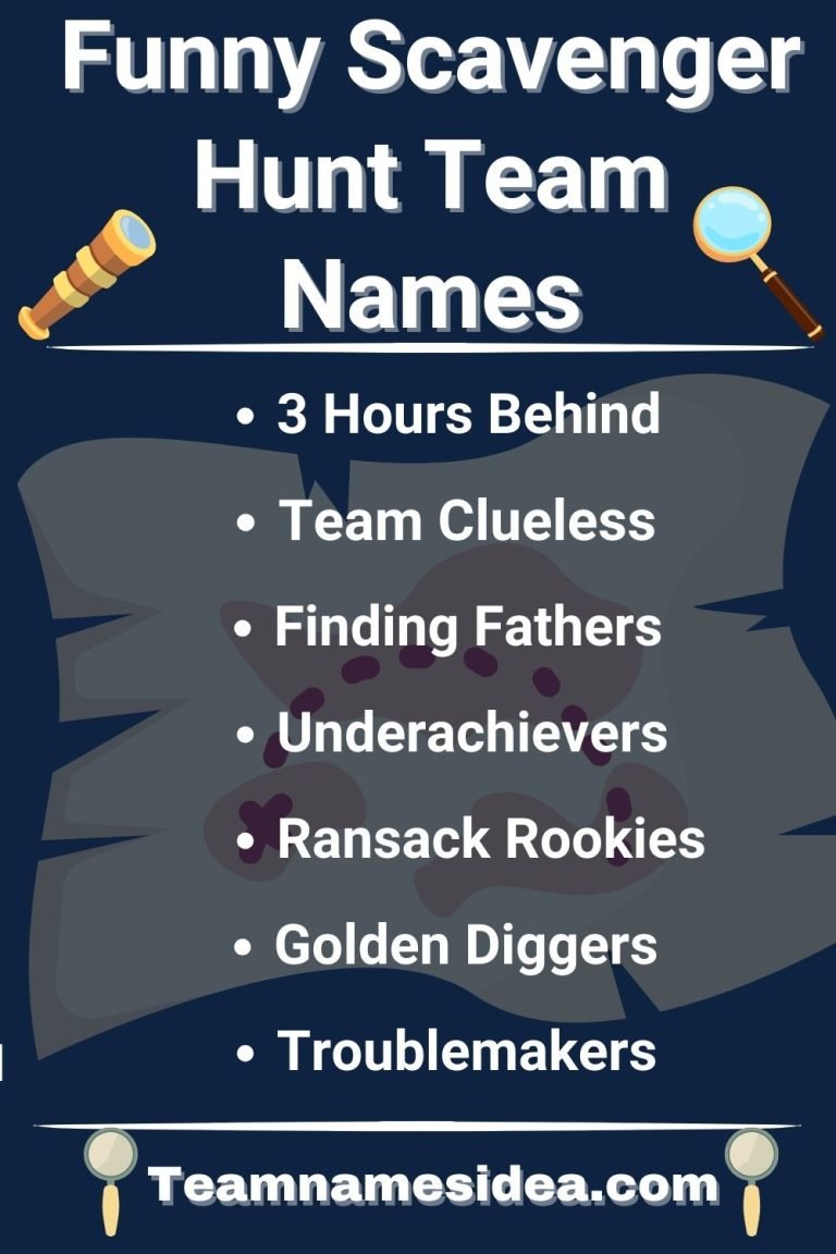 284 Scavenger Hunt Team Names For Explorers